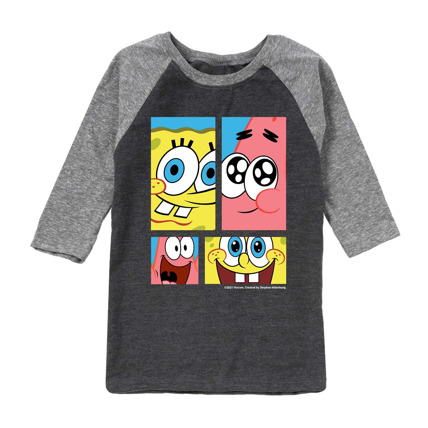 SpongeBob SquarePants - Character Grid - Toddler And Youth Raglan ...