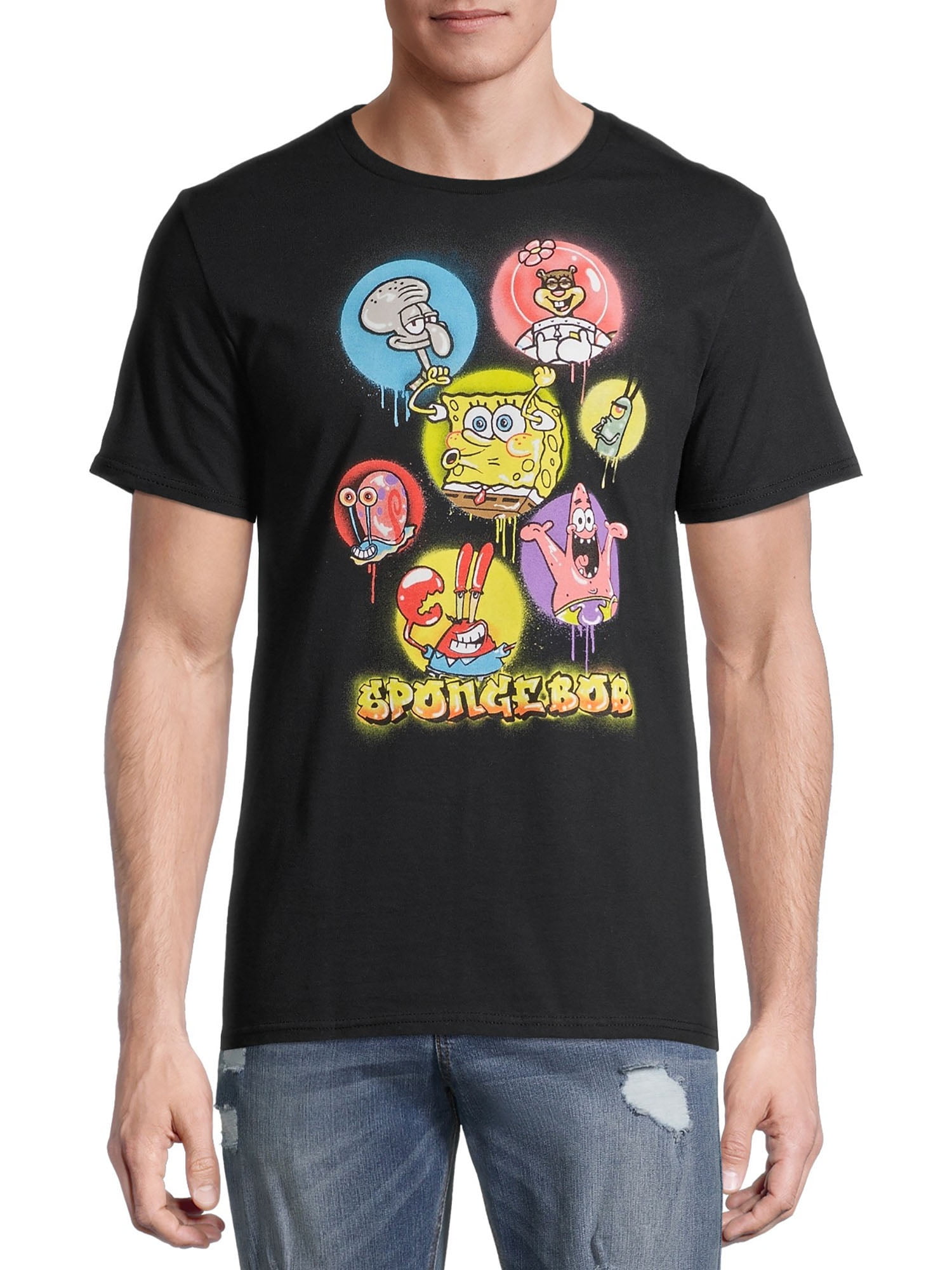 SpongeBob SquarePants Graphic Tee - Prints - Sizes S-3XL - Walmart.com