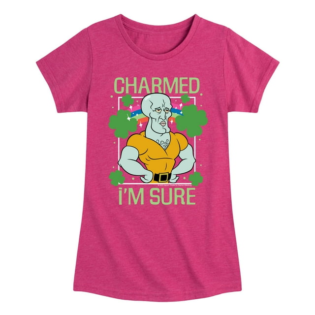 SpongeBob SquarePants - Charmed I'm Sure - Girls Fitted Short Sleeve ...