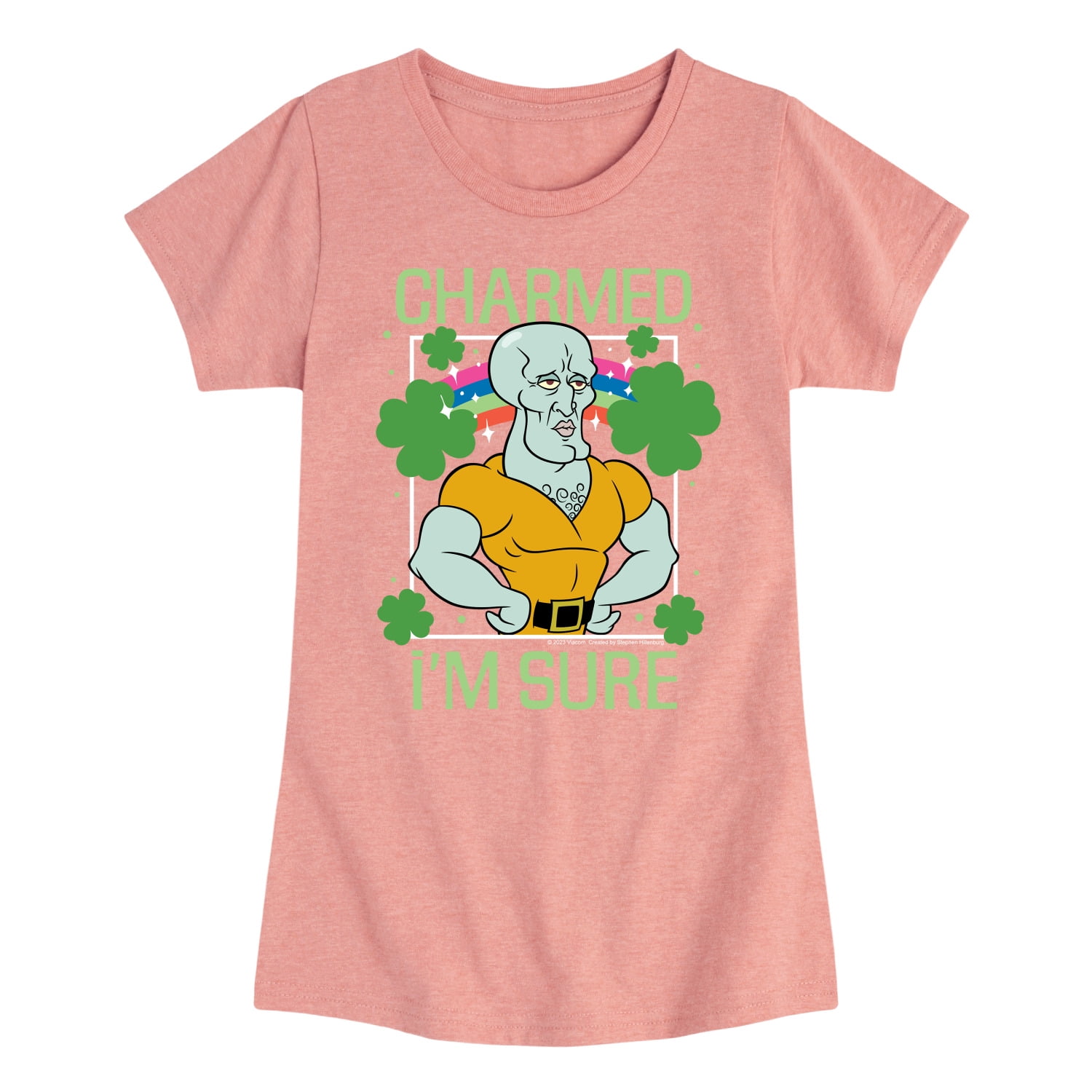 SpongeBob SquarePants - Charmed I'm Sure - Girls Fitted Short Sleeve ...