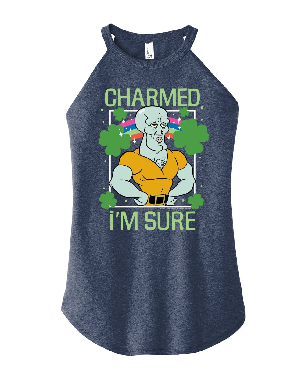 SpongeBob SquarePants - Charmed I'm Sure - Juniors High Neck Tank Top ...
