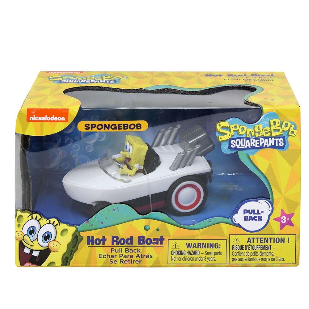 Spongebob Squarepants Small Character Pullback Hot Rod Boats Toy for ...