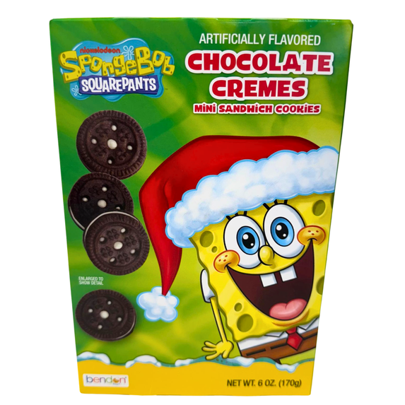 SpongeBob SquarePants Chocolate Creme Mini Sandwich Cookies, 6 oz ...