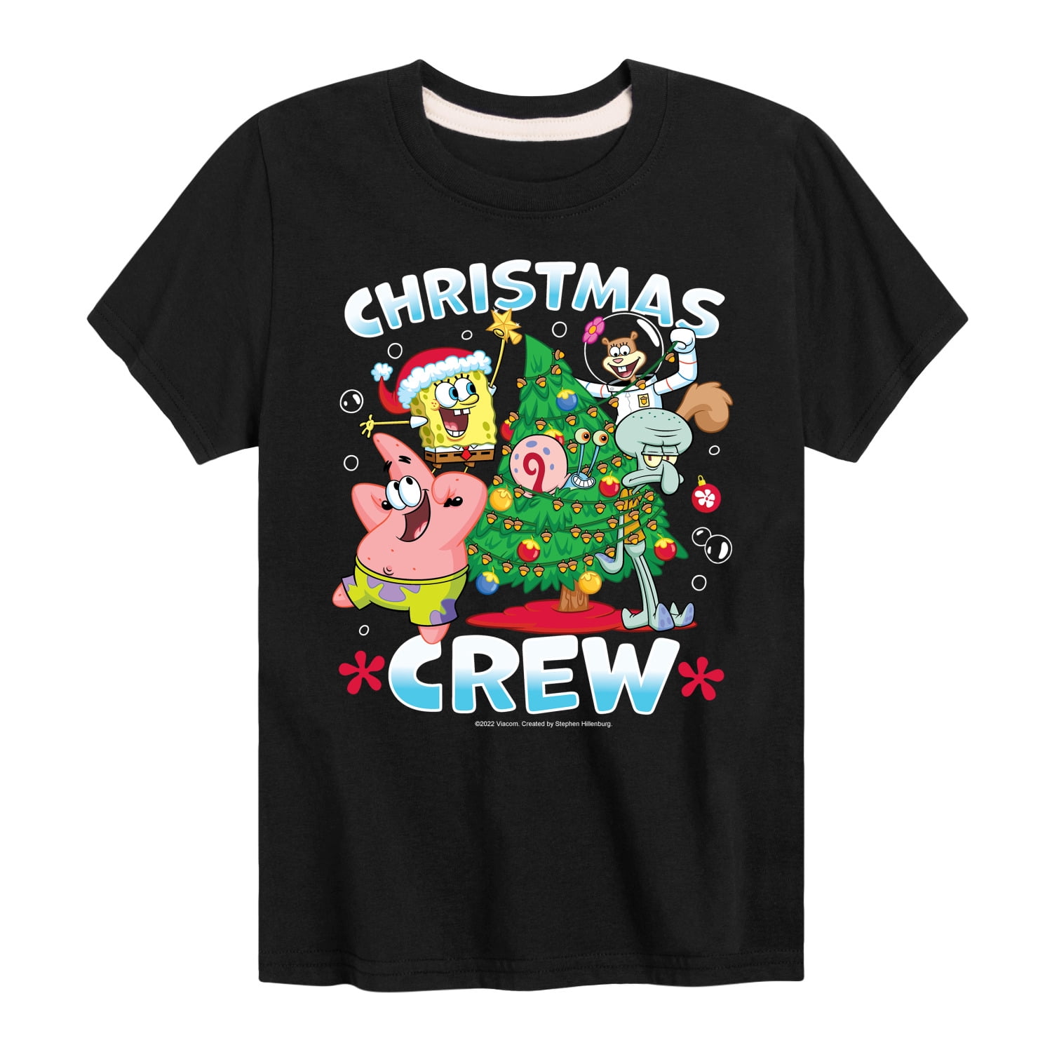 SpongeBob SquarePants - Christmas Crew - Toddler And Youth Short Sleeve ...