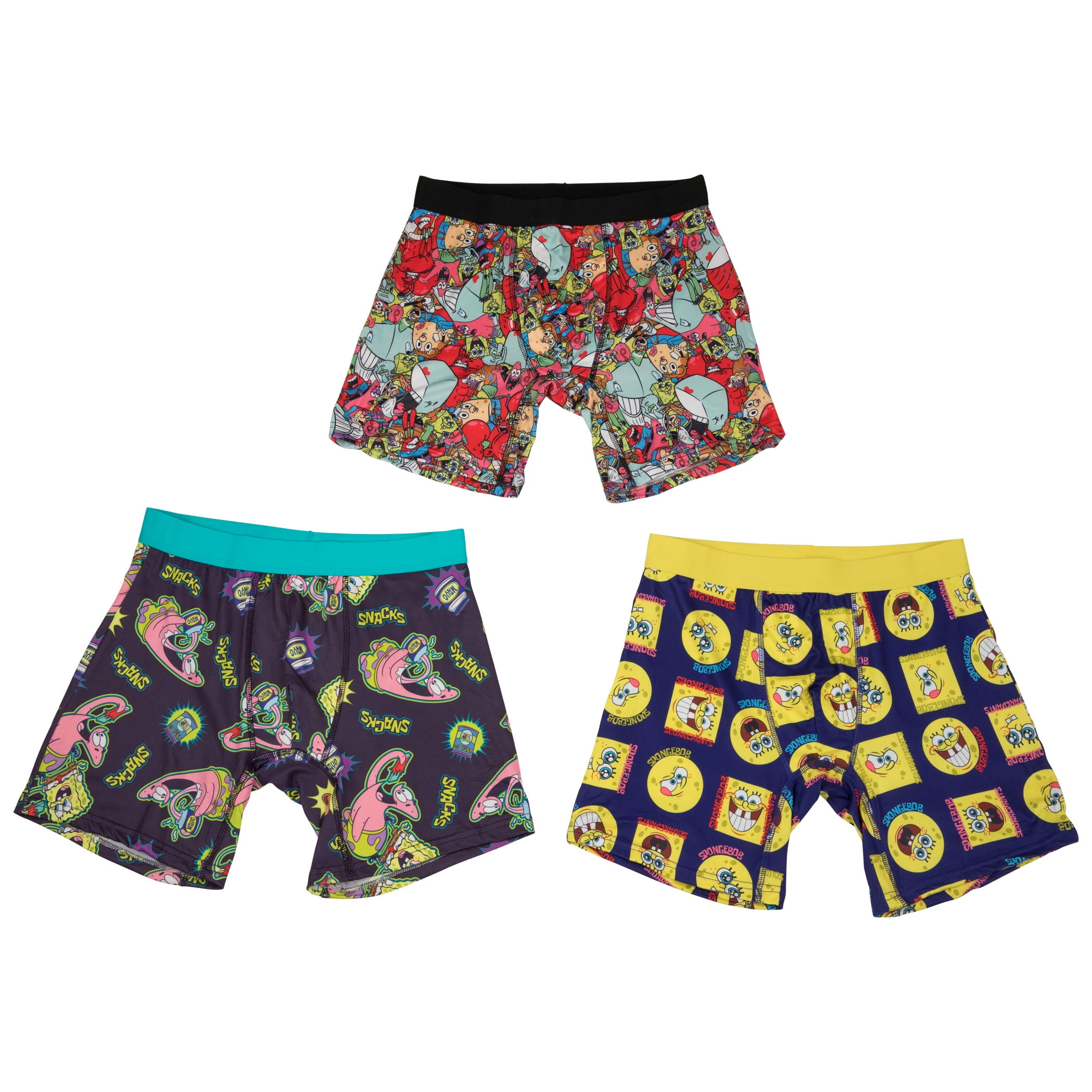 SpongeBob SquarePants Classic 3-Pack Boxer Brief Set-Large - Walmart.com