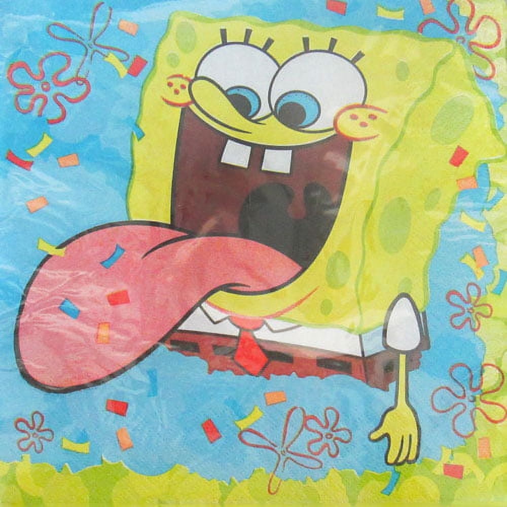 SpongeBob SquarePants 'Confetti' Lunch Napkins (40ct) - Walmart.com