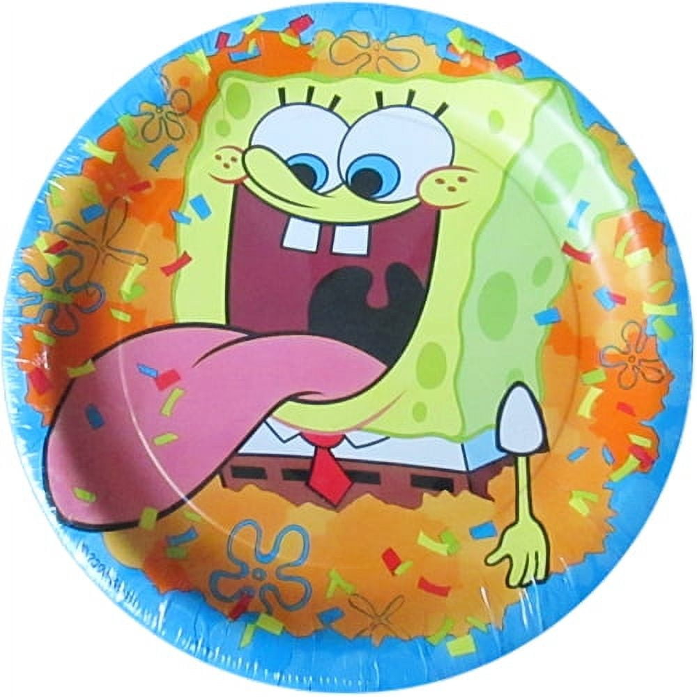 SpongeBob SquarePants 'Confetti' Small Paper Plates (8ct) - Walmart.com