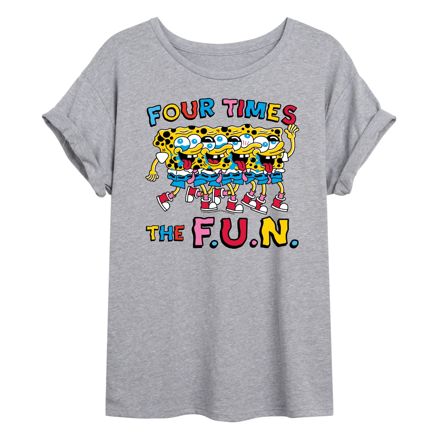 SpongeBob SquarePants - Four Times The Fun - Women's Oversized T-Shirt ...