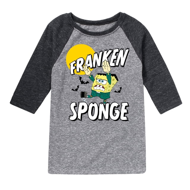 SpongeBob SquarePants - Franken Sponge - Toddler And Youth Raglan ...