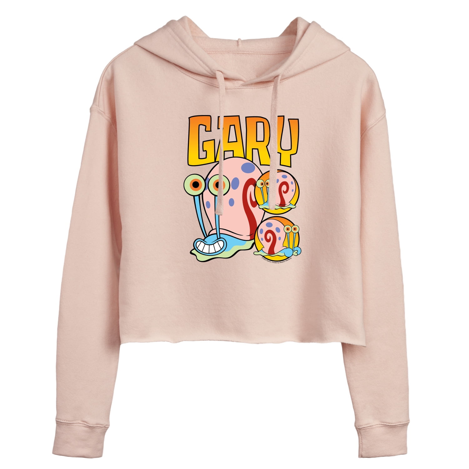 SpongeBob SquarePants - Gary The Snail - Juniors Cropped Pullover ...