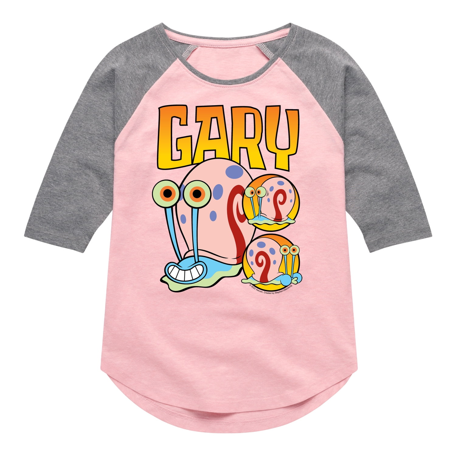 SpongeBob SquarePants - Gary The Snail - Toddler & Youth Girls Raglan ...
