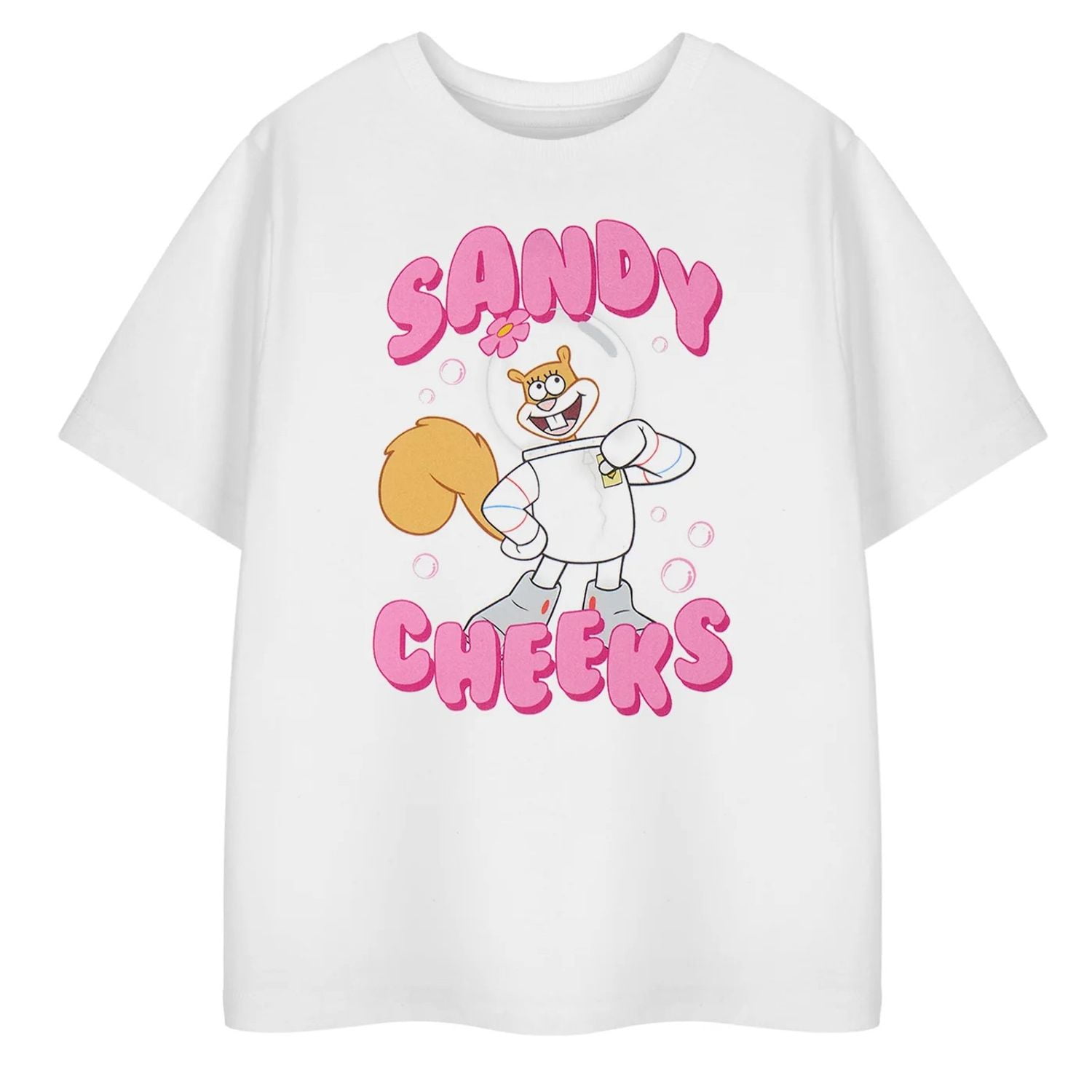 SpongeBob SquarePants Girls Sandy Cheeks Short-Sleeved T-Shirt ...