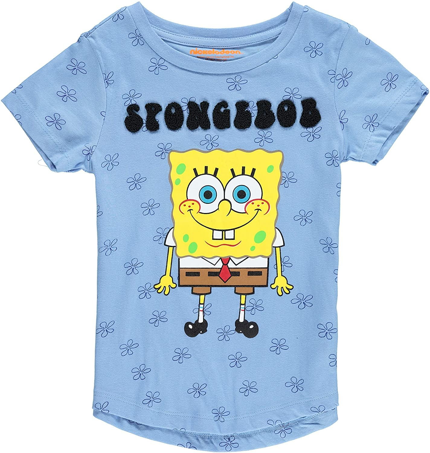 SpongeBob SquarePants Girls T-Shirt - Spongebob & Patrick Front & Back ...