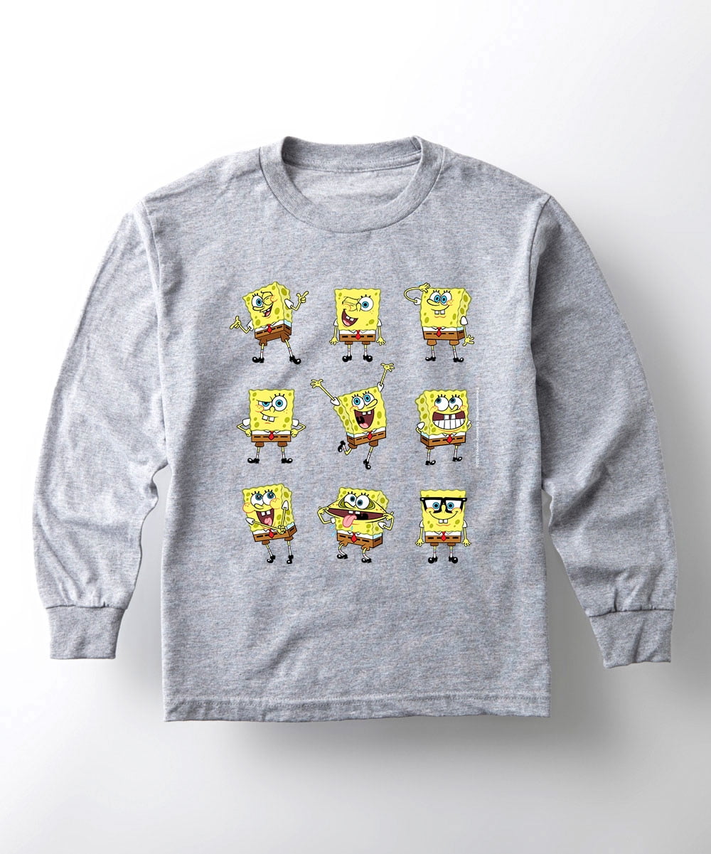 SpongeBob SquarePants - Grid - Toddler And Youth Long Sleeve T-Shirt ...