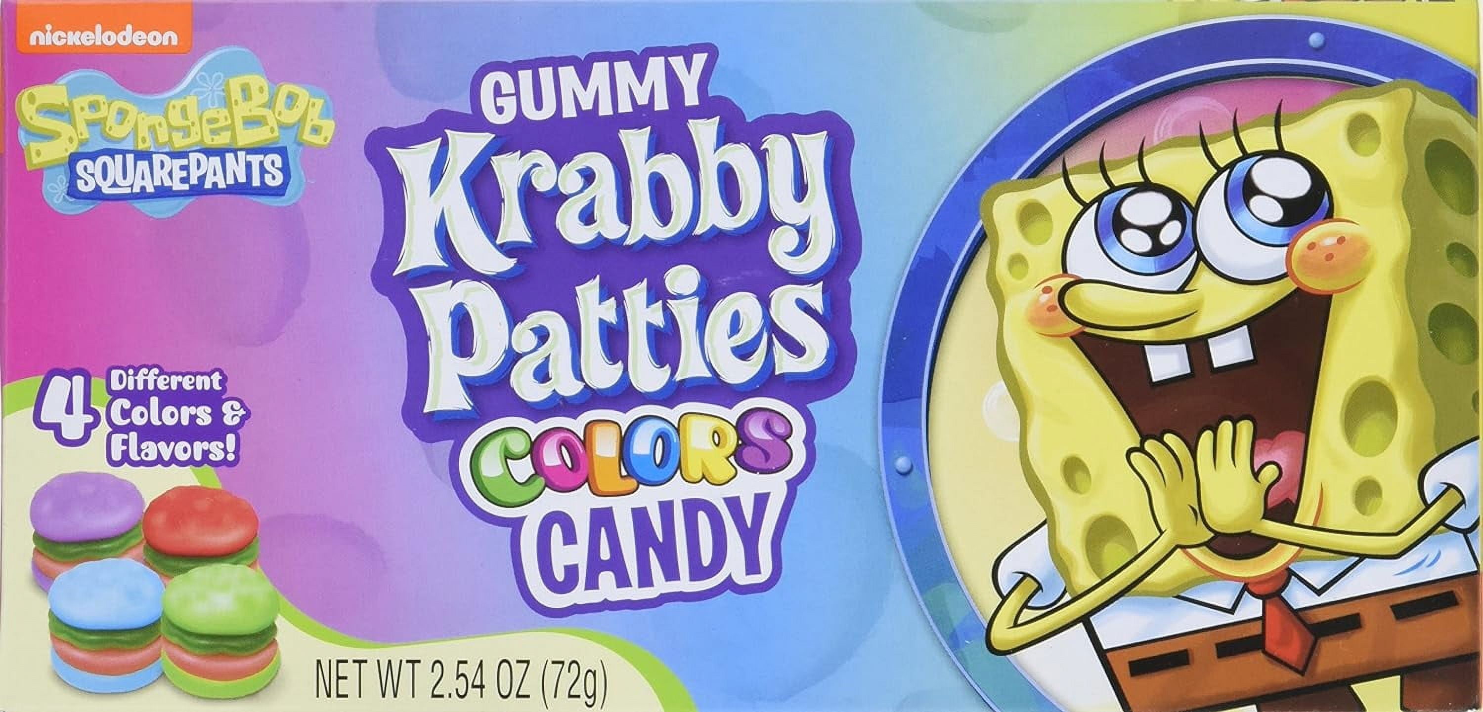 SpongeBob SquarePants Gummy Krabby Patties Colors Candy 2.54 Ounce Box ...