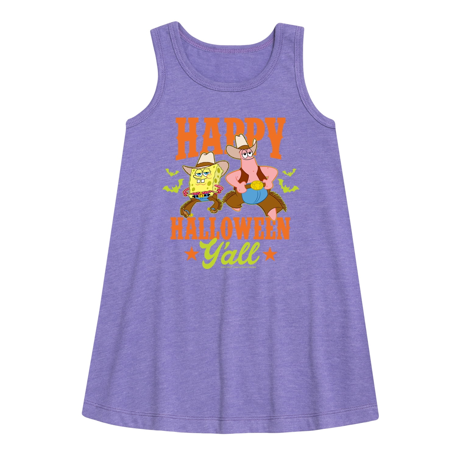 SpongeBob SquarePants - Happy Halloween Y'all - Girls Aline Dress ...