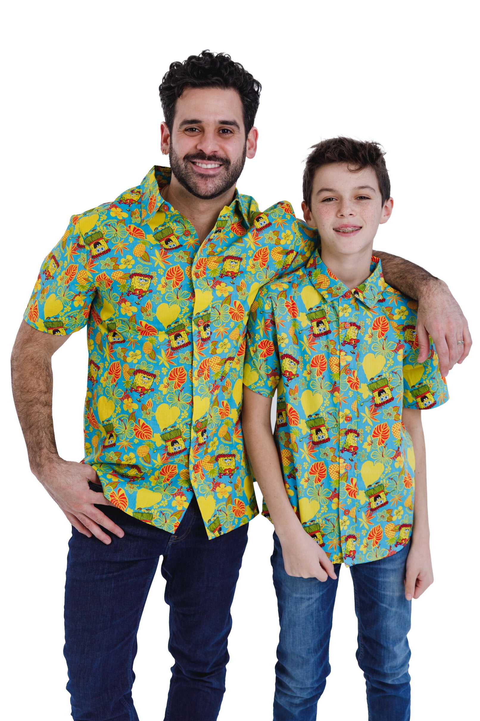 SpongeBob SquarePants Hawaiian Matching Family Hawaiian Button Down ...