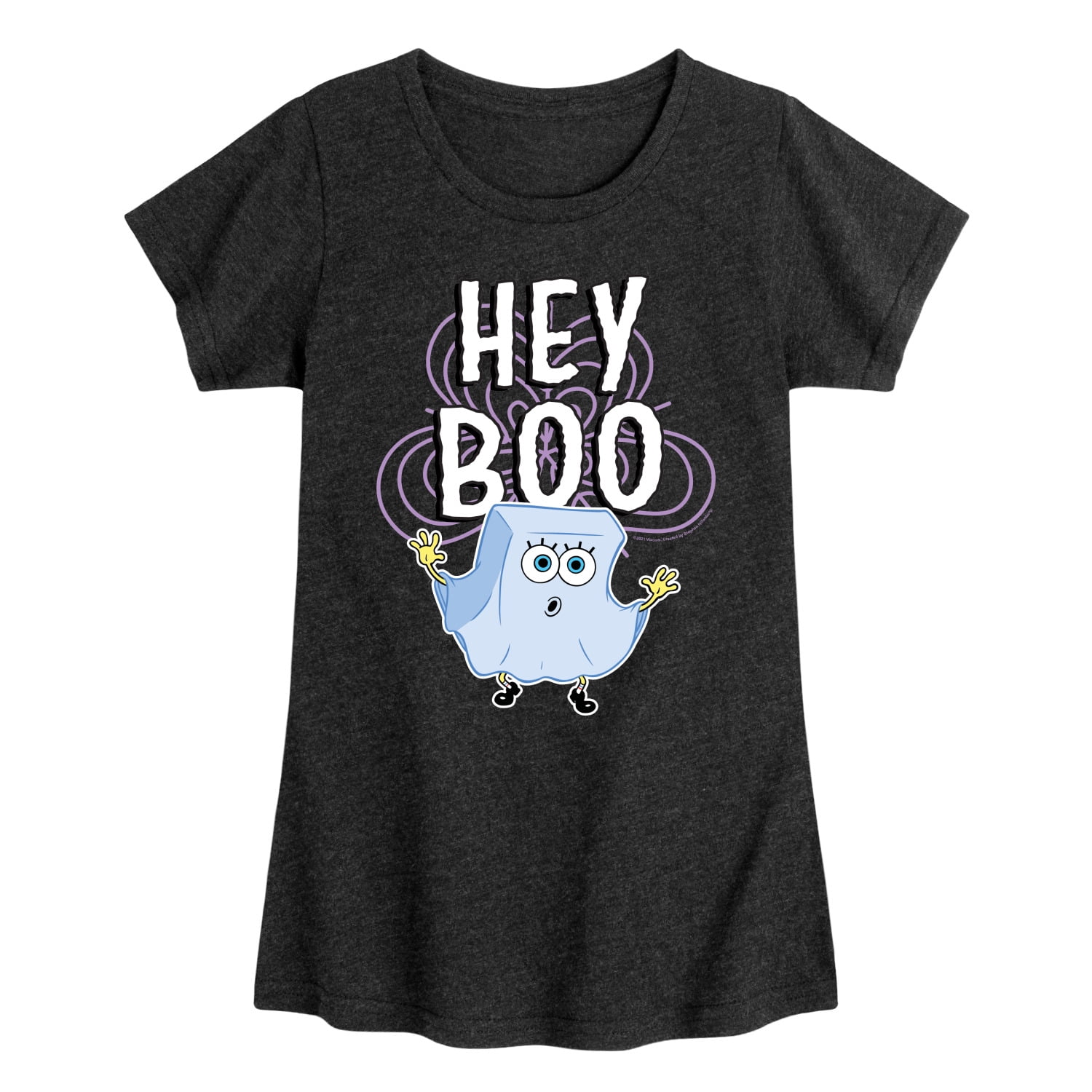 SpongeBob SquarePants - Hey Boo - Toddler And Youth Girls Short Sleeve ...
