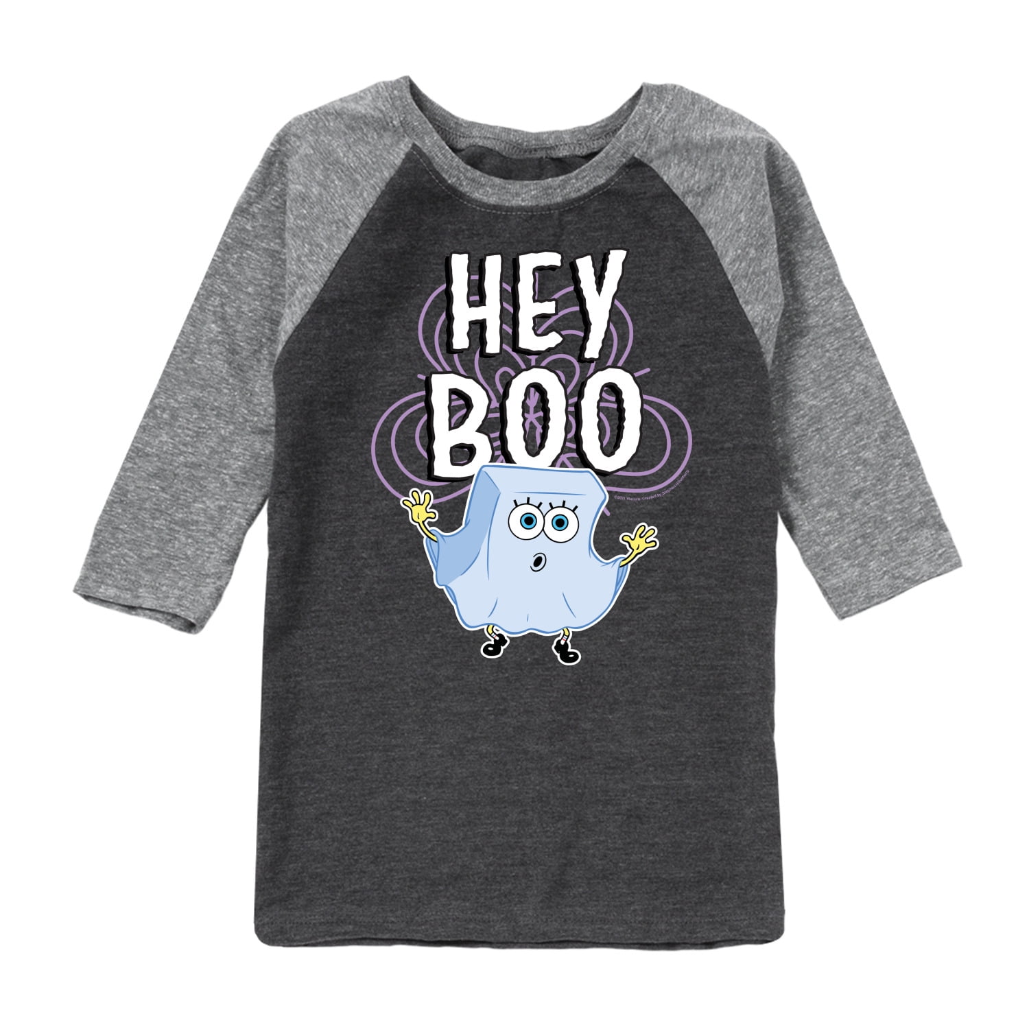 SpongeBob SquarePants - Hey Boo - Toddler And Youth Raglan Graphic T ...