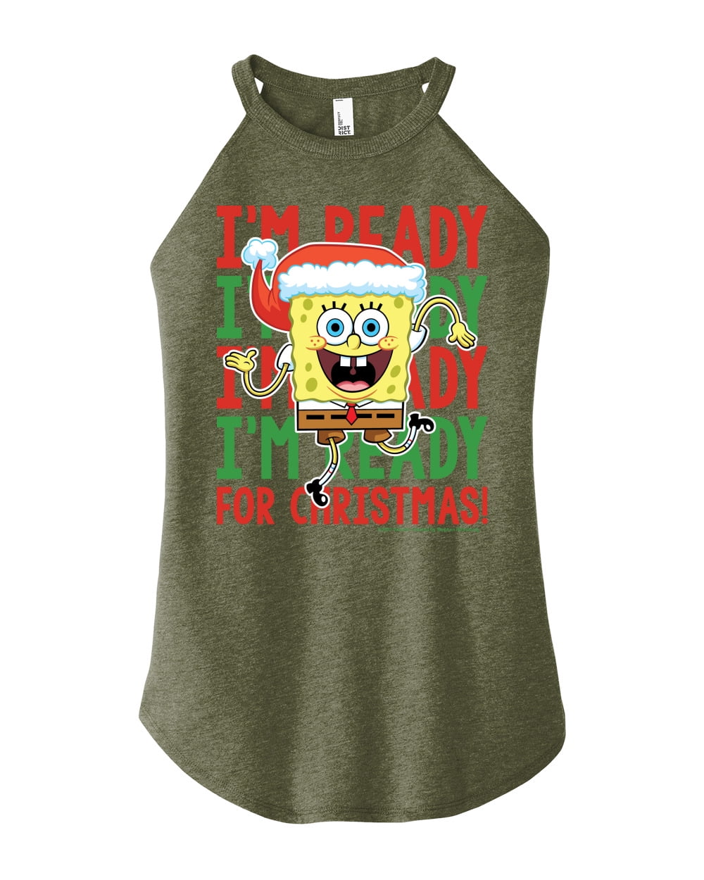 SpongeBob SquarePants - I'm Ready For Christmas - Juniors High Neck ...