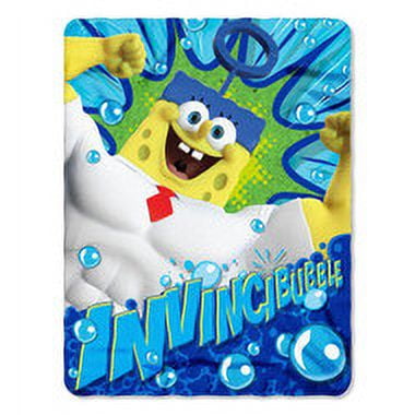 SpongeBob SquarePants 'Invinci-Bubble' Fleece Throw - Walmart.com