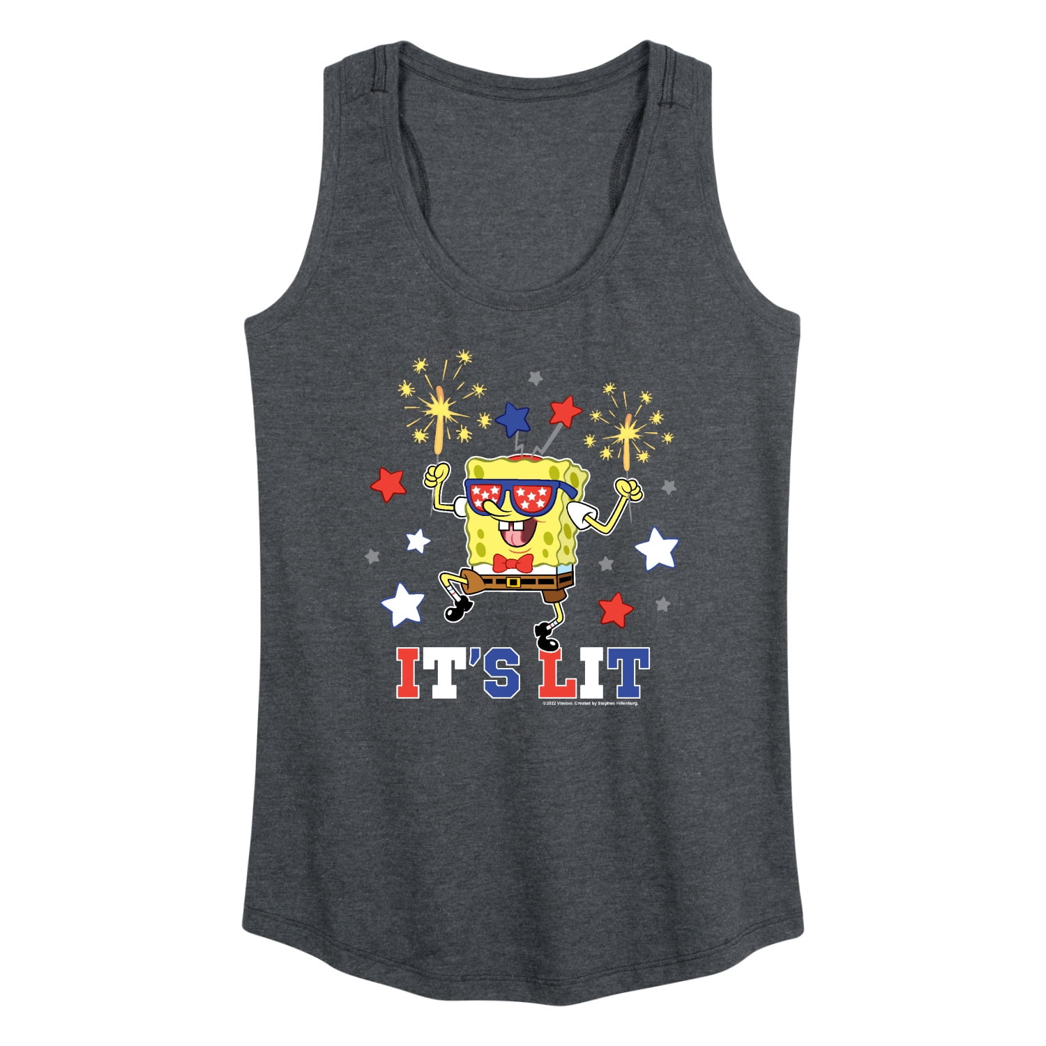 SpongeBob SquarePants - It's Lit - Women's Racerback Tank Top - Walmart.com