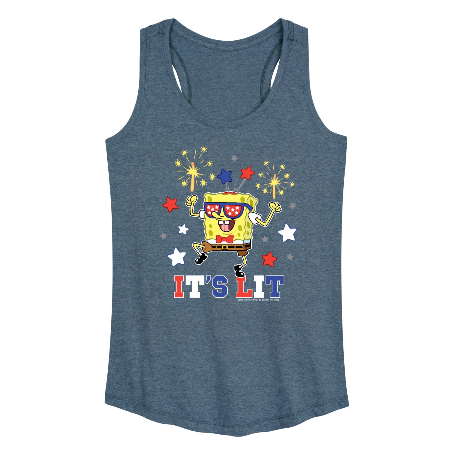 SpongeBob SquarePants - It's Lit - Women's Racerback Tank Top - Walmart.com