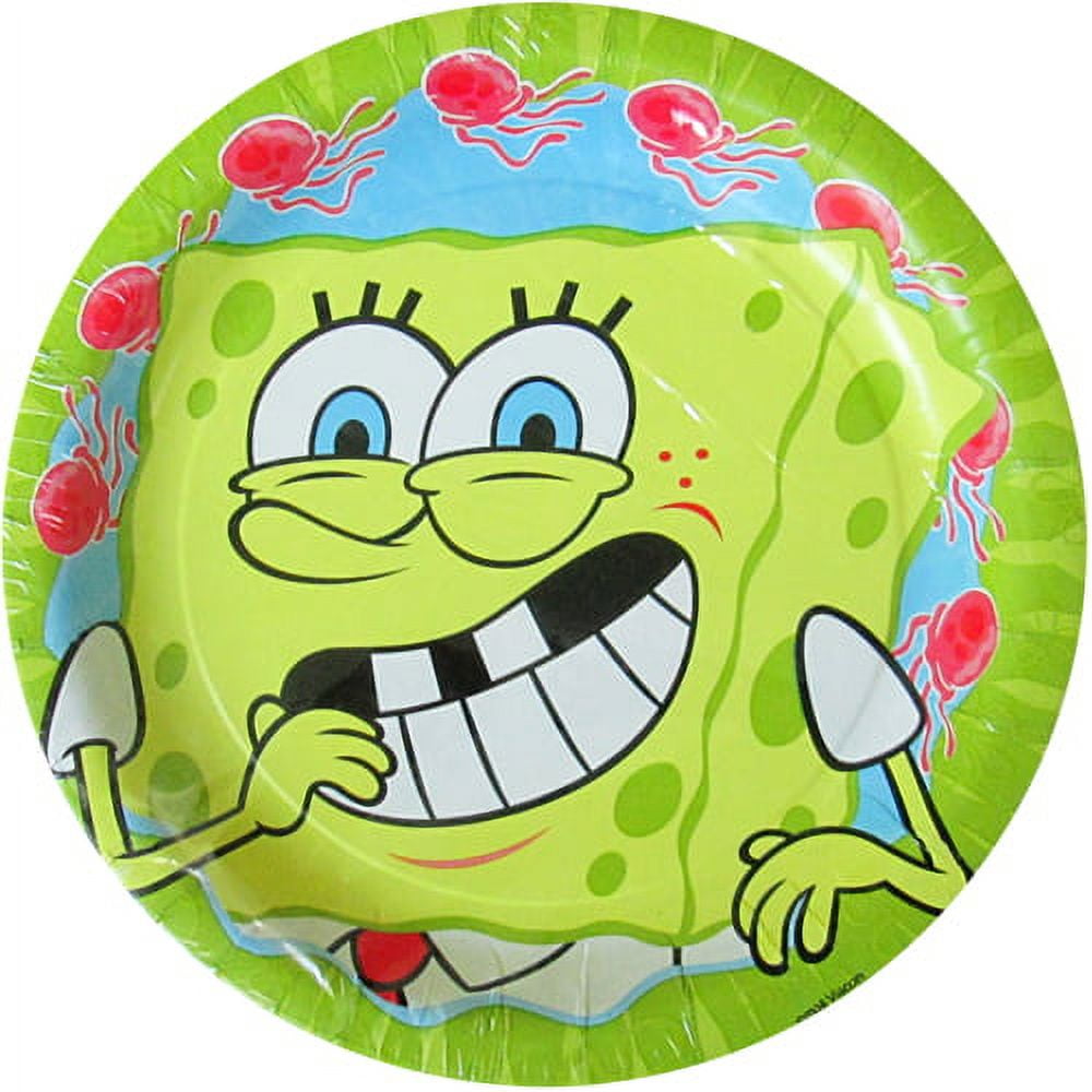 SpongeBob SquarePants 'Jellyfishing' Small Paper Plates (8ct) - Walmart.com