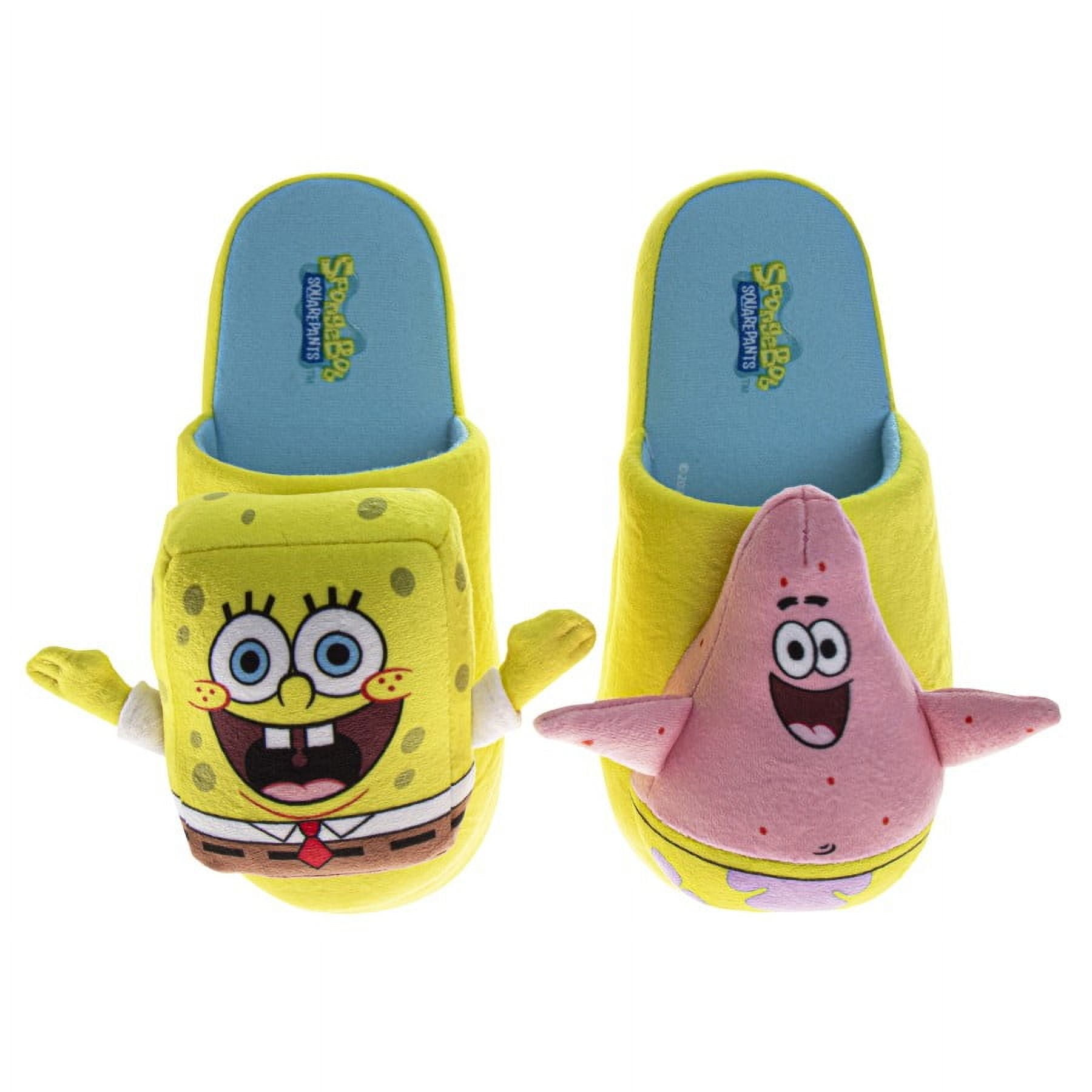 SpongeBob SquarePants Kids House Shoes Spongebob and Patrick Star Plush ...