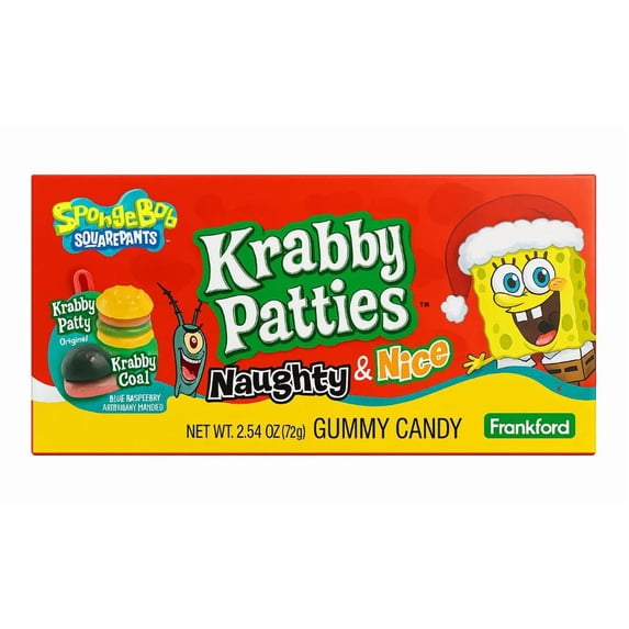 SpongeBob SquarePants Krabby Patties Naughty & Nice Gummy Christmas ...