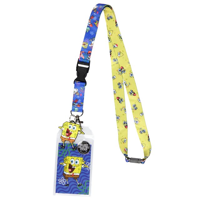 SpongeBob SquarePants Lanyard Breakaway ID Badge Holder With Character ...