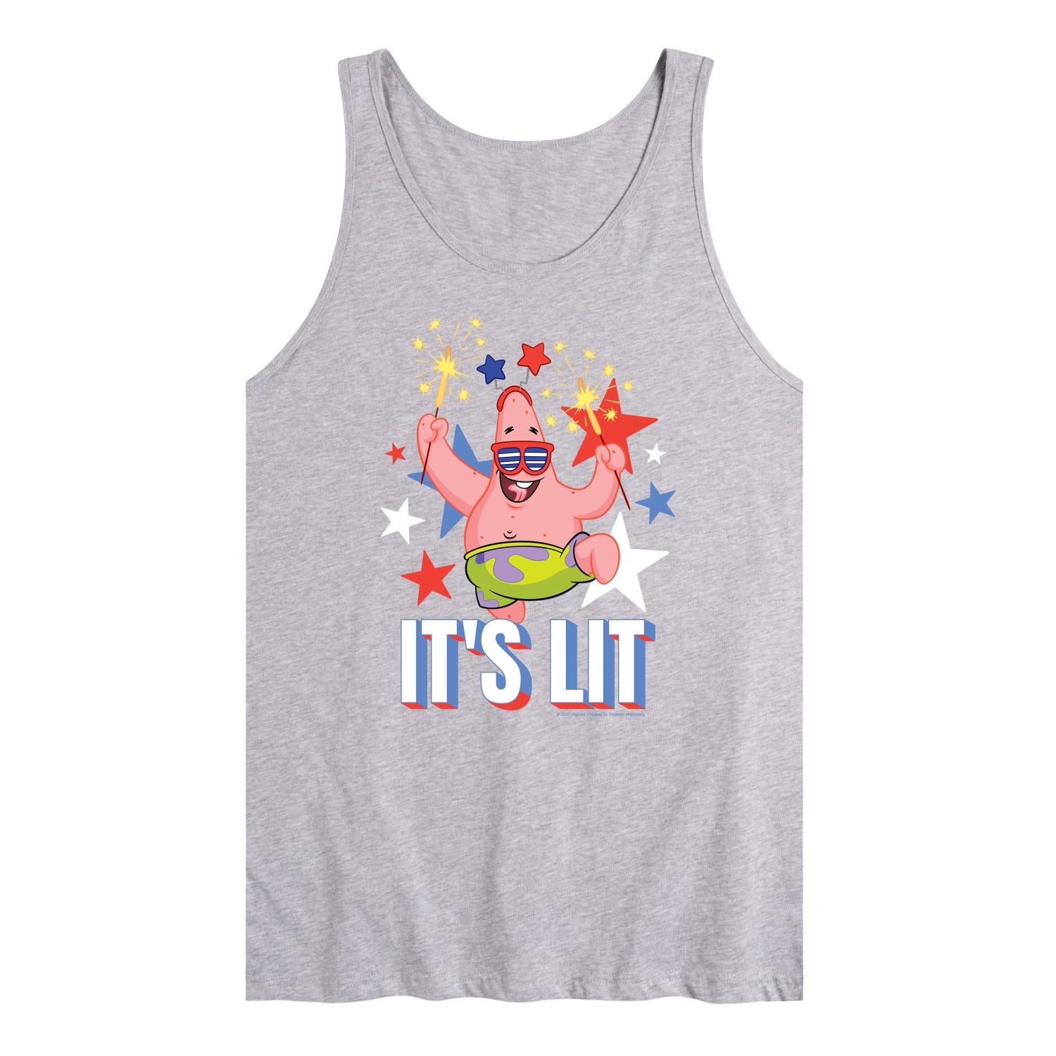 SpongeBob SquarePants - Lit Fireworks Patrick - Men's Jersey Tank Top ...