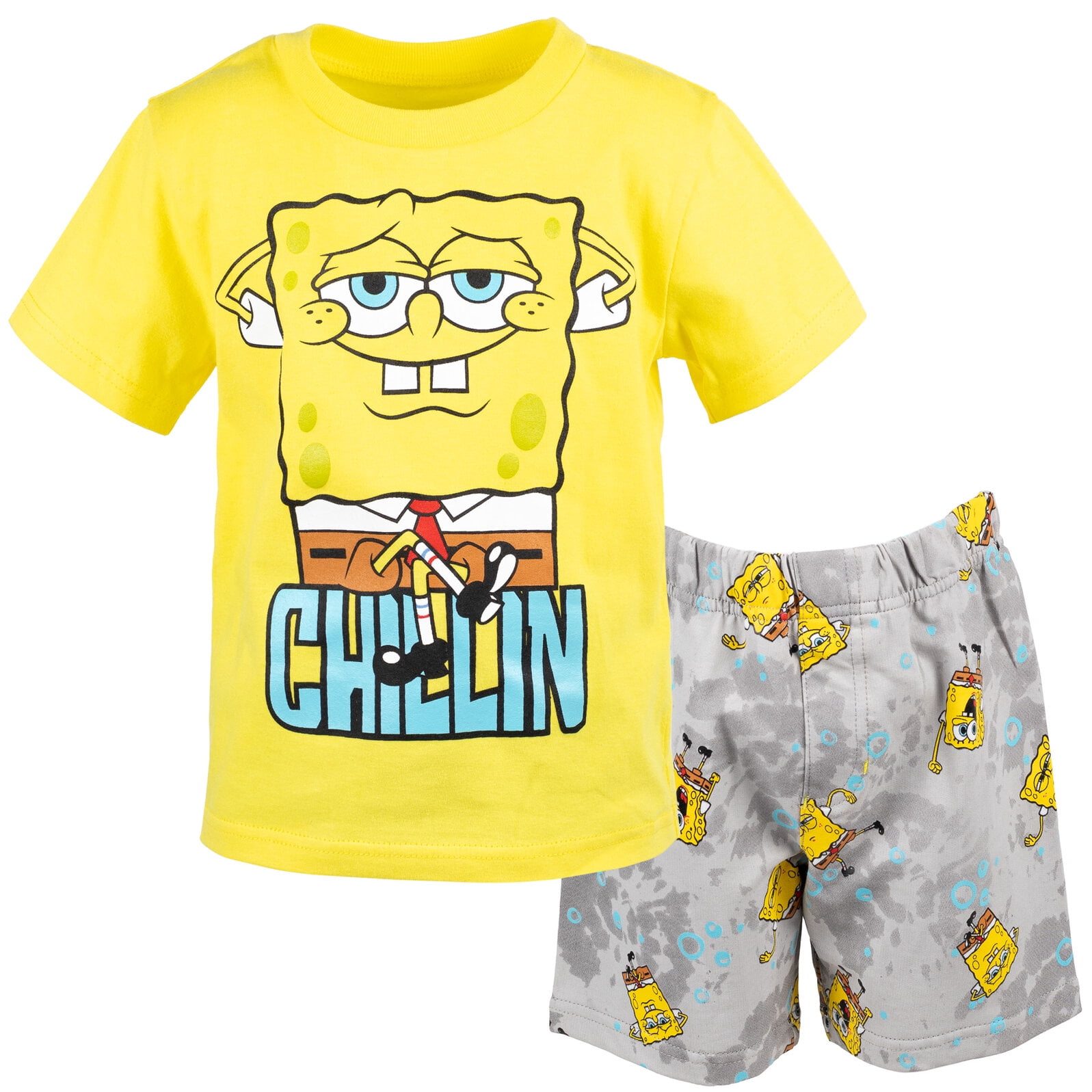 SpongeBob SquarePants Little Boys Pullover T-Shirt and French ...