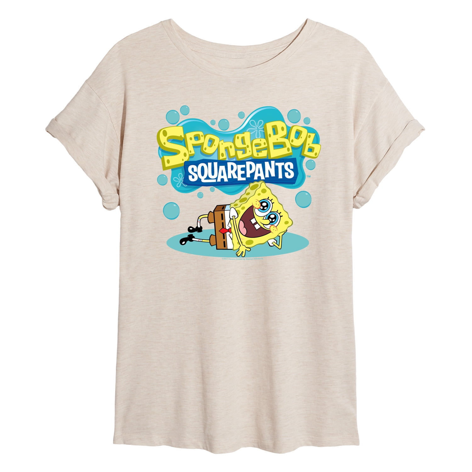 SpongeBob SquarePants - Logo Stretch Pose - Juniors Ideal Flowy Muscle ...