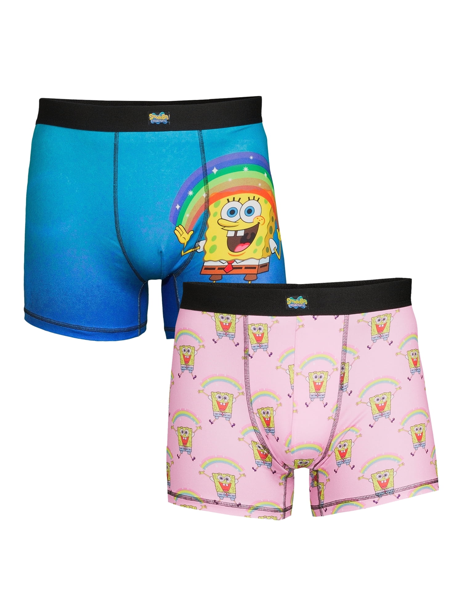 SpongeBob SquarePants Men's & Big Men's Character and Icon Boxer Briefs ...