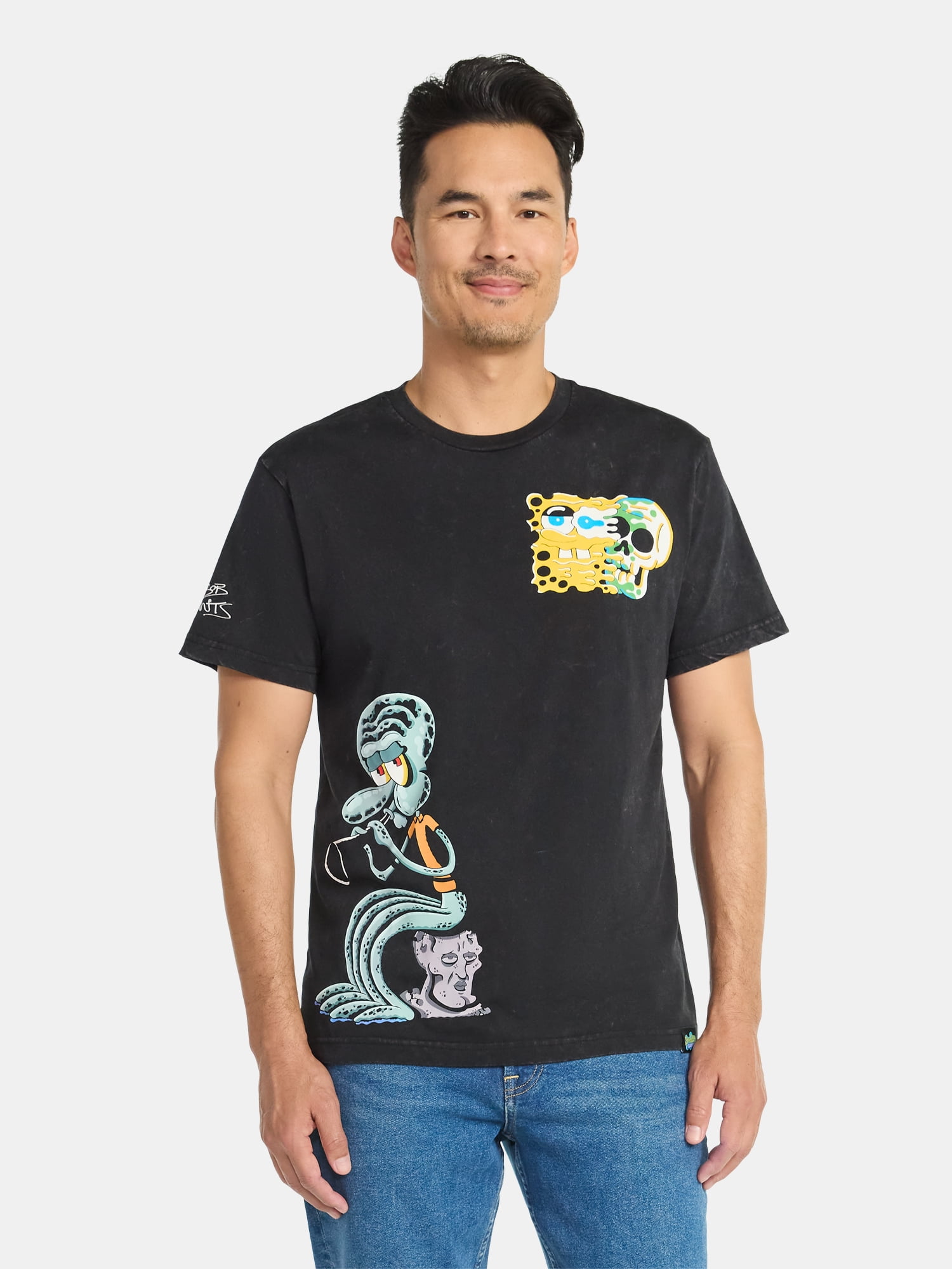 SpongeBob SquarePants Men's and Big Men's Melt Graphic Tee, Sizes S-3XL ...