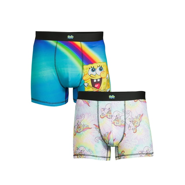 SpongeBob SquarePants Men's Boxer Briefs, 2-Pack, Sizes S-2XL - Walmart.com