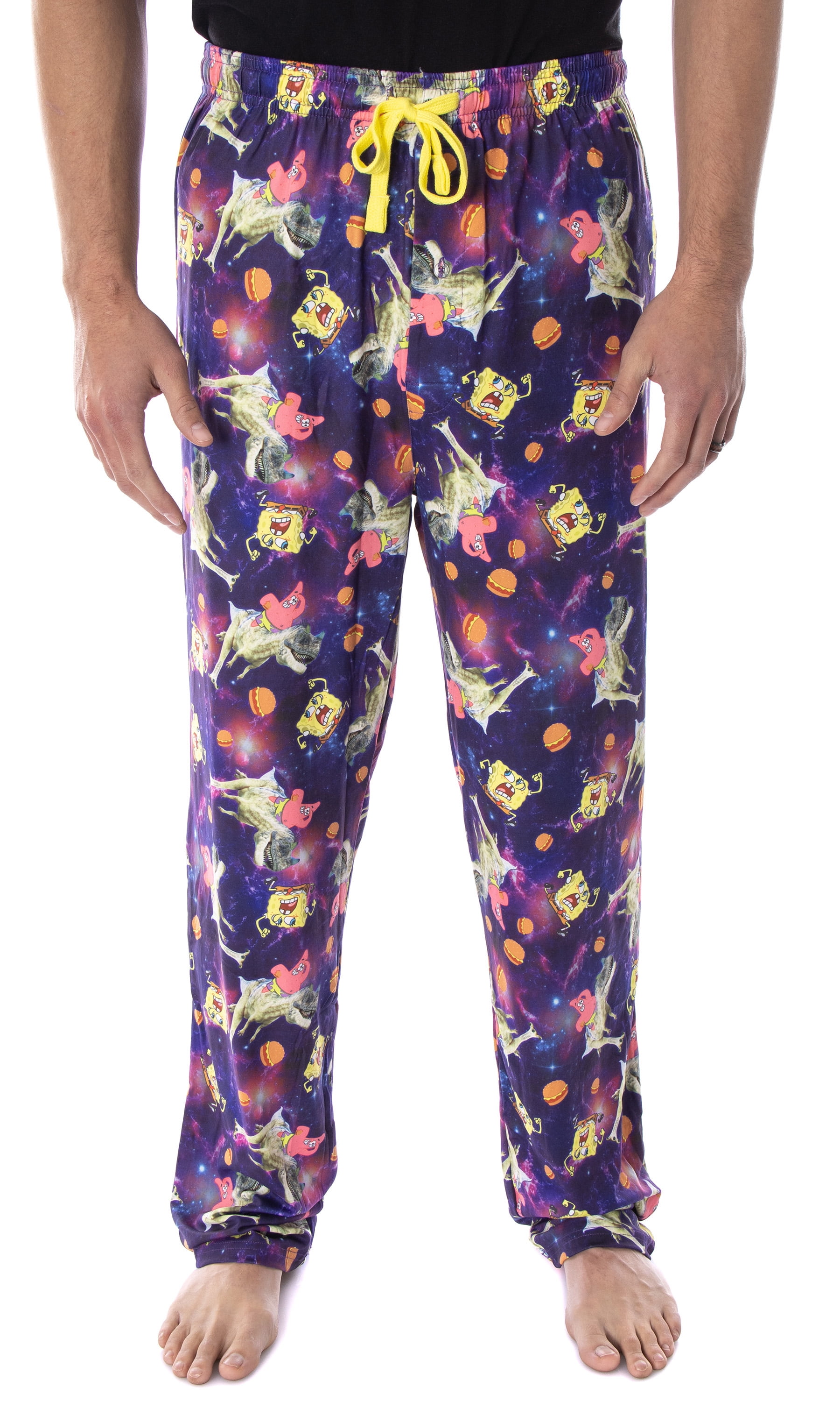 SpongeBob SquarePants Men's Space Chase Adult Lounge Sleep Pajama Pants ...