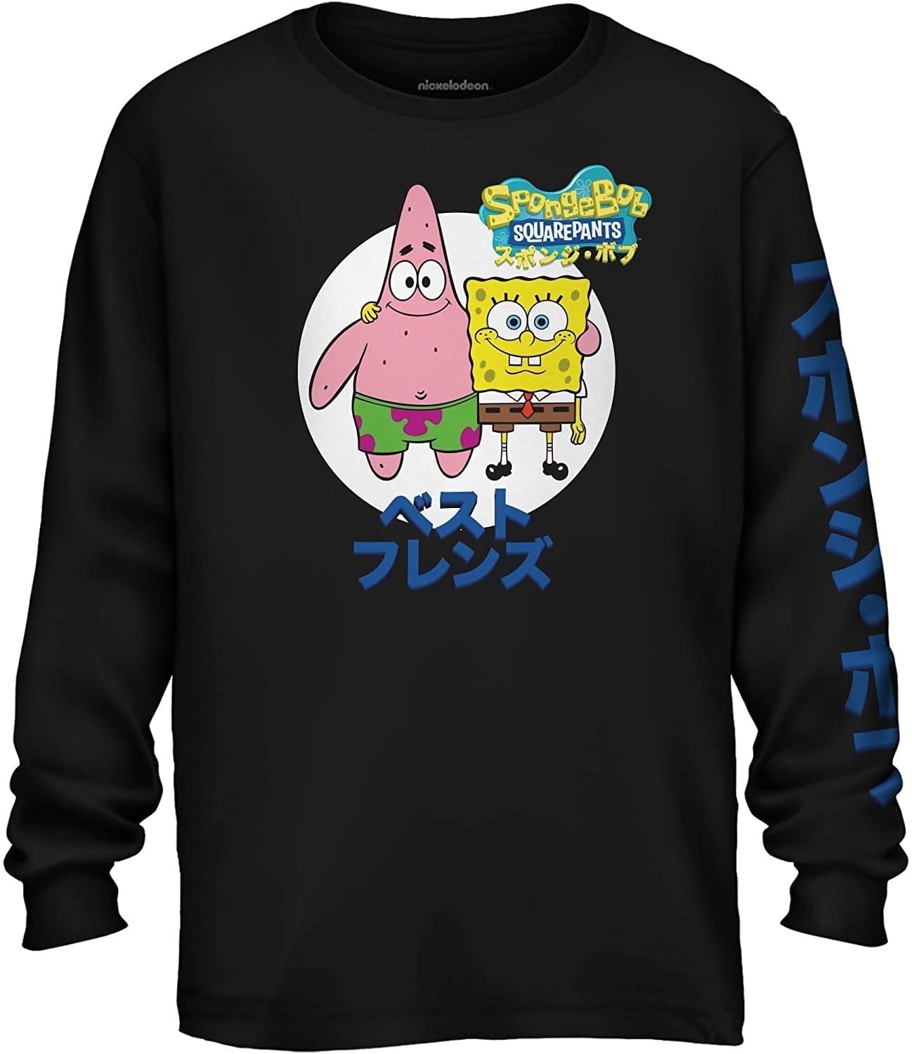 SpongeBob SquarePants Men's Long Sleeve Shirt, Graphic Print Cartoon ...