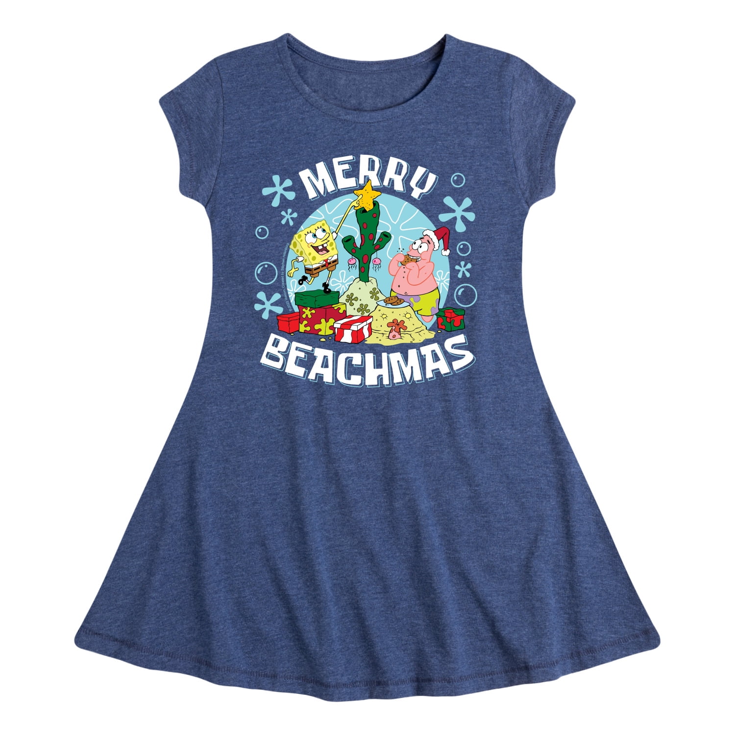 SpongeBob SquarePants - Merry Beachmas - Toddler And Youth Girls Fit ...