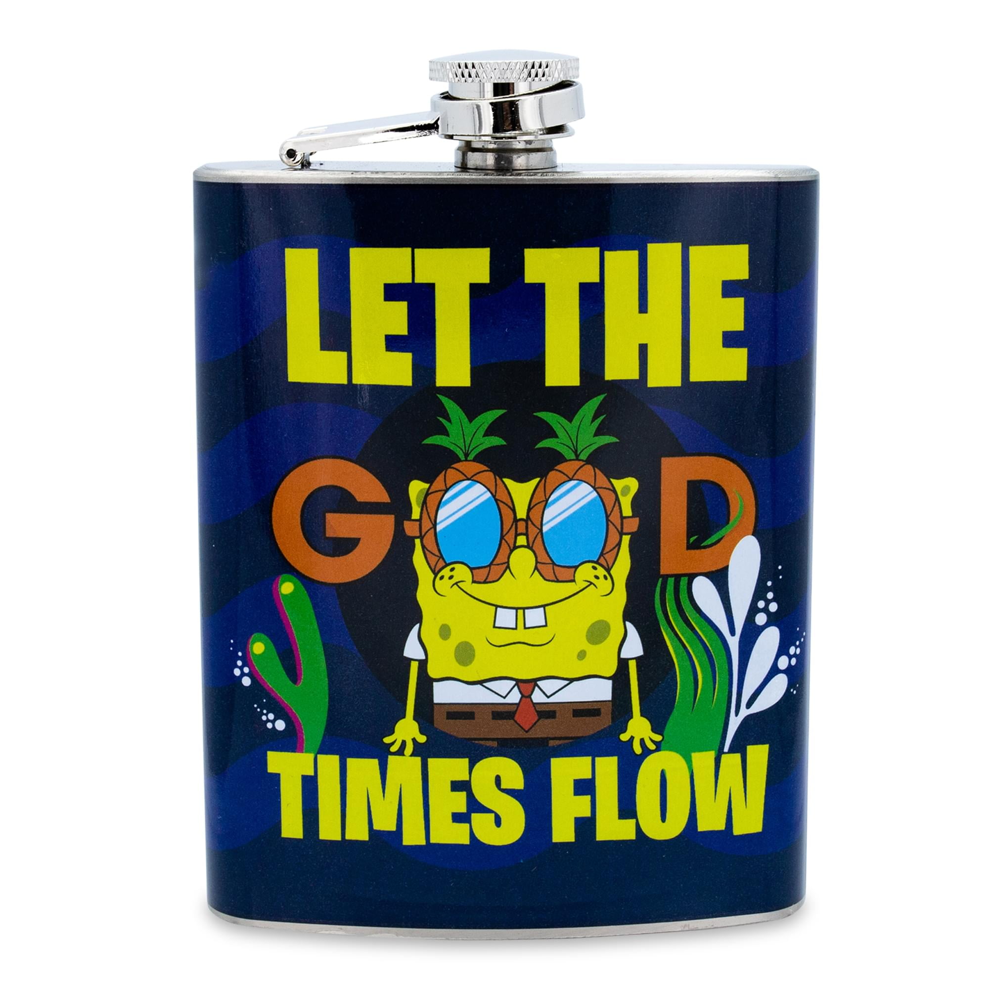 SpongeBob SquarePants Character Flask, Stainless Steel, 7-Ounce ...
