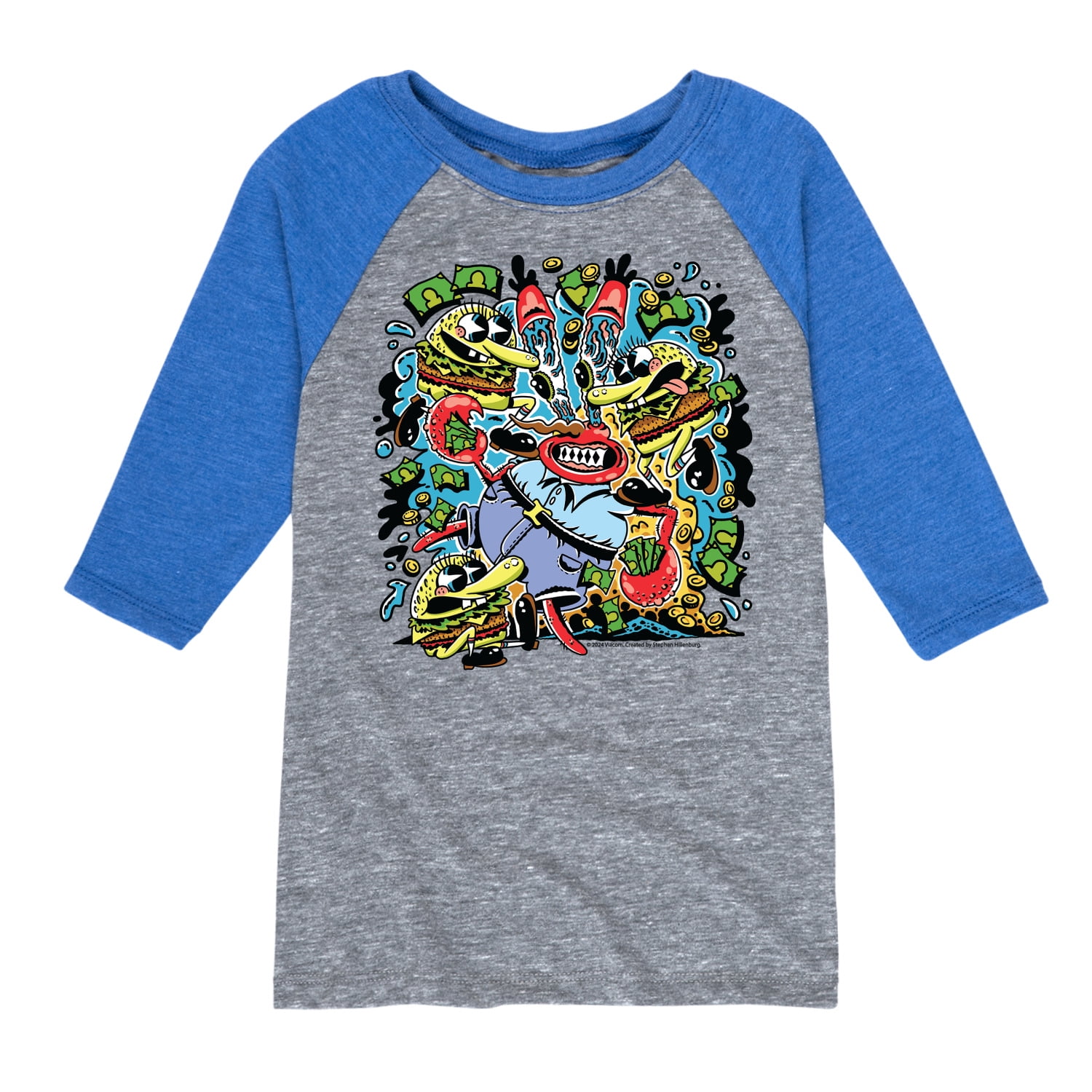 SpongeBob SquarePants - Mr K Money - Toddler & Youth Raglan Graphic T ...