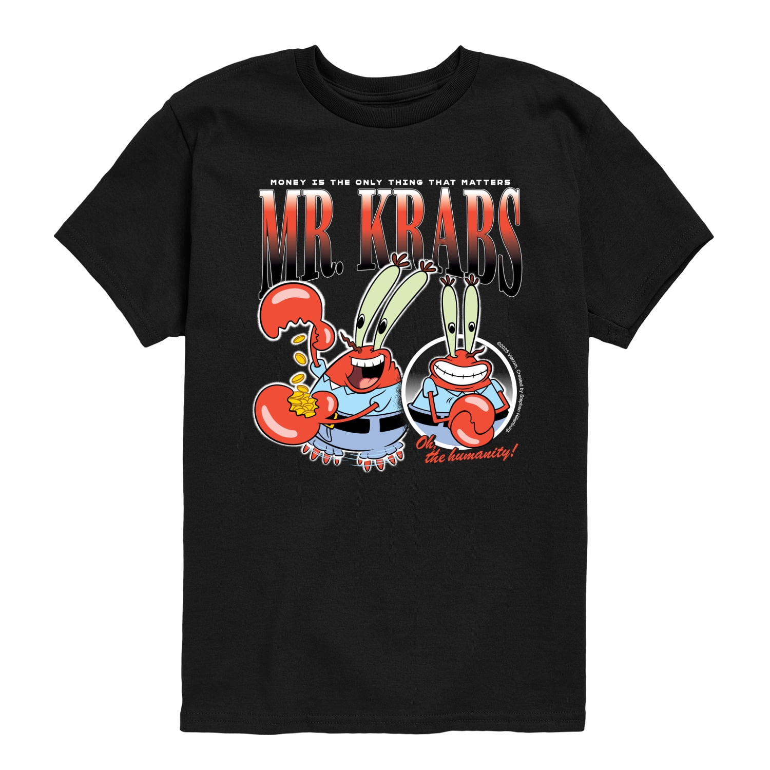 SpongeBob SquarePants - Mr Krabs Bootleg - Youth Boys Short Sleeve ...