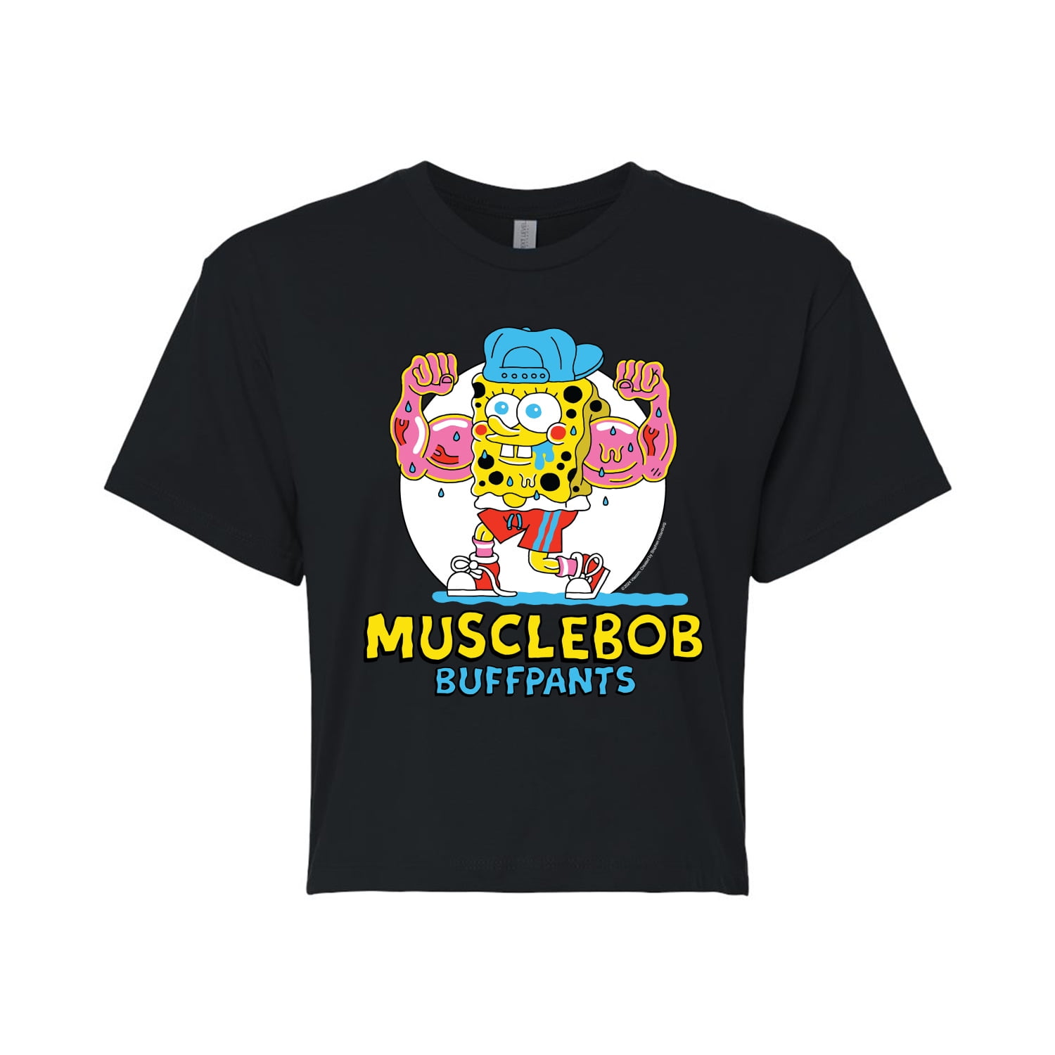 SpongeBob SquarePants - Musclebob Buffpants - Juniors Cropped Cotton ...