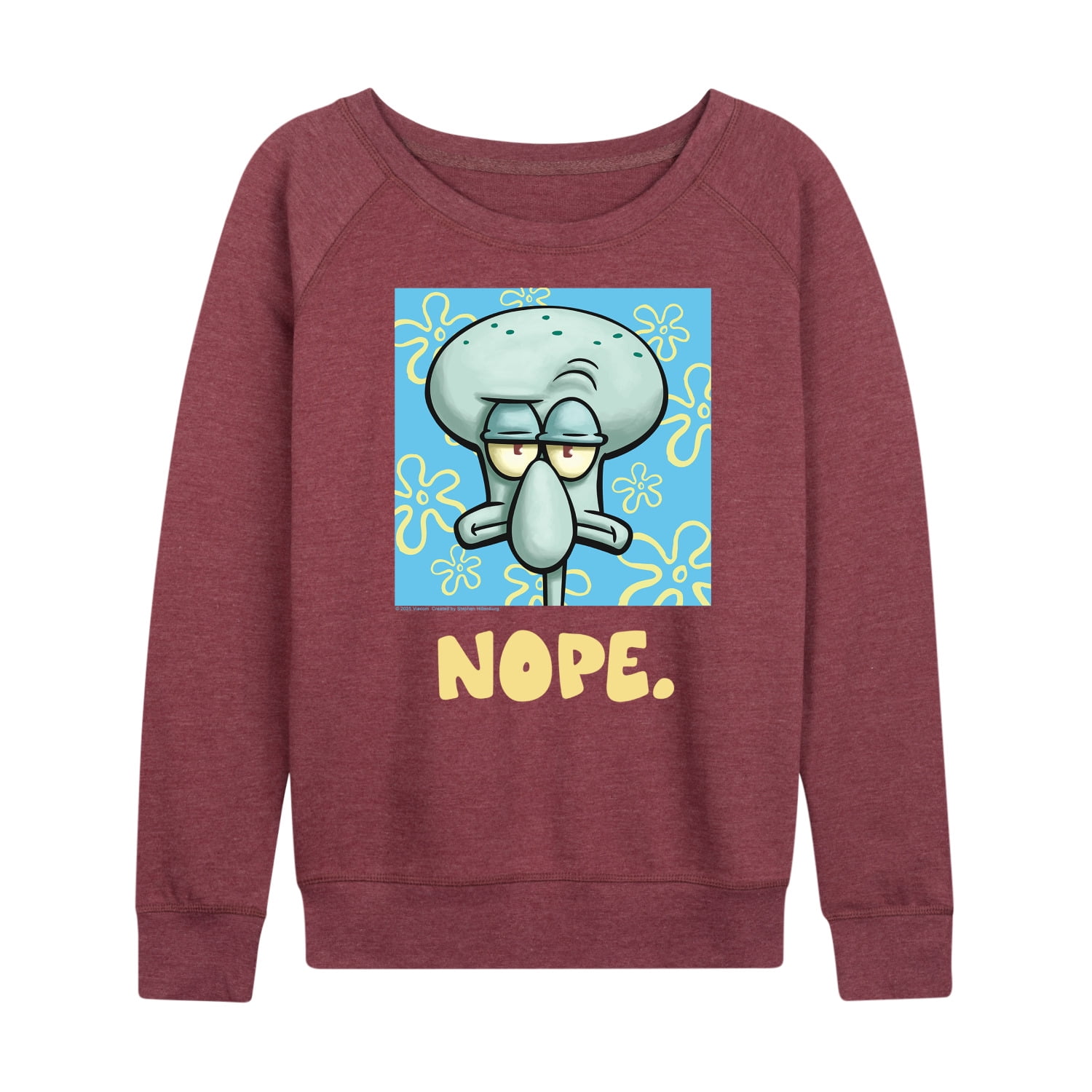SpongeBob SquarePants - Nope Squidward - Women's French Terry Long ...