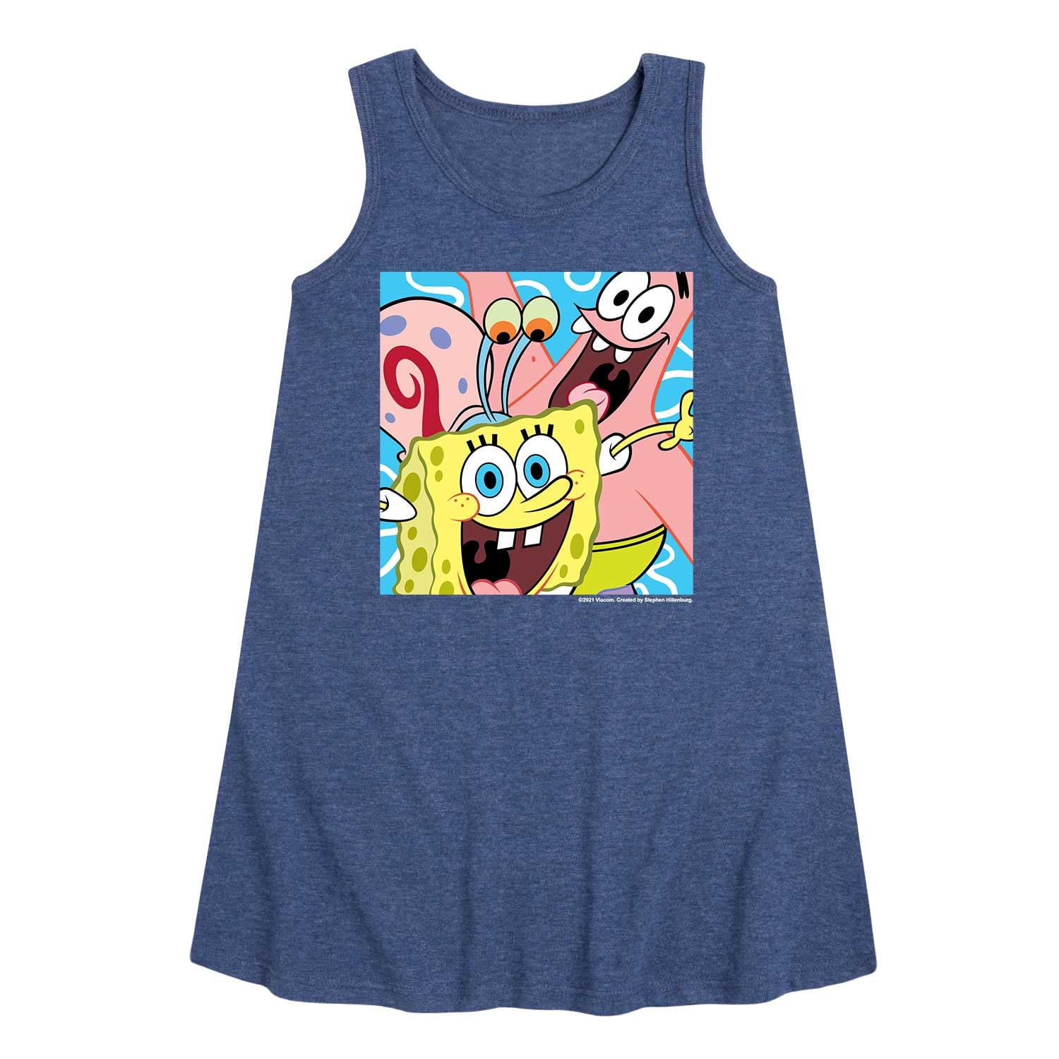 SpongeBob SquarePants - Patrick Gary - Girls Aline Dress - Walmart.com