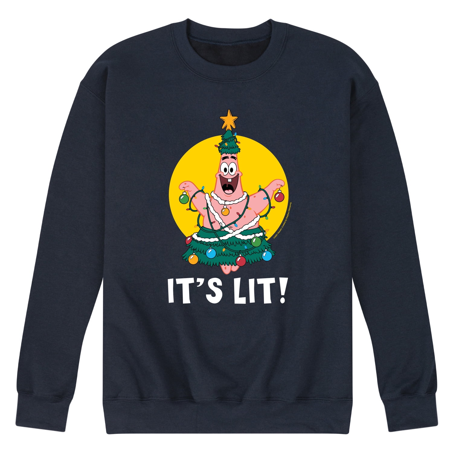 SpongeBob SquarePants - Patrick It's Lit - Men's Crew Neck Fleece ...