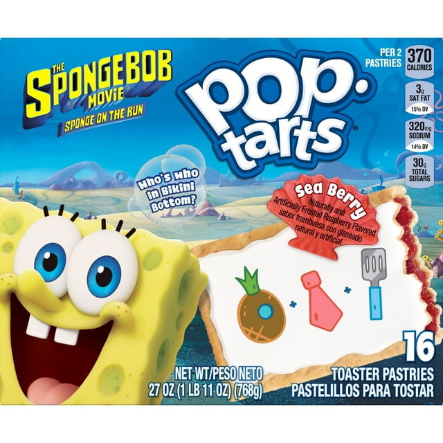 SpongeBob SquarePants Pop-Tarts Sea Berry Breakfast Toaster Pastries ...