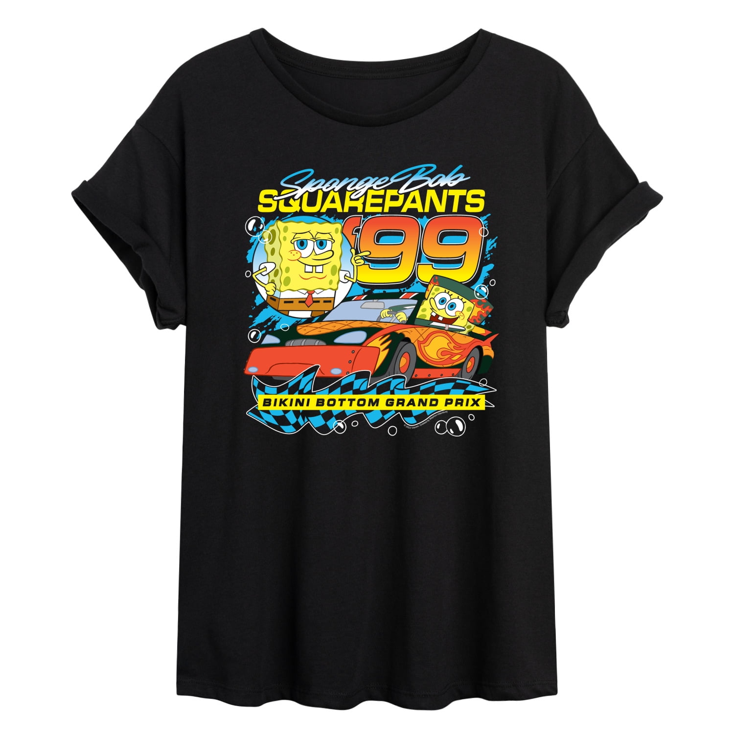 SpongeBob SquarePants - Racing - Juniors Ideal Flowy Muscle T-Shirt ...