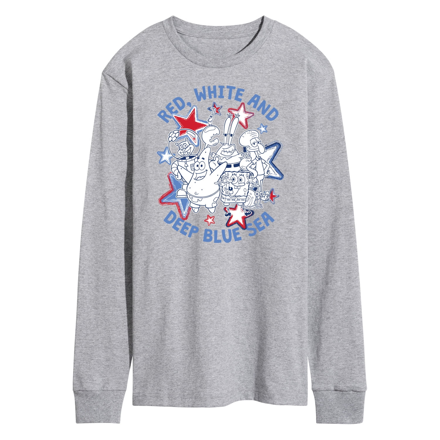 SpongeBob SquarePants - Red, White and Deep Blue Sea - Men's Long ...